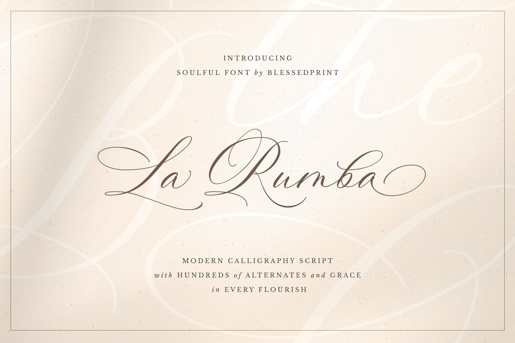 La Rumba Font | Handwritten Calligraphy by Blessed Print