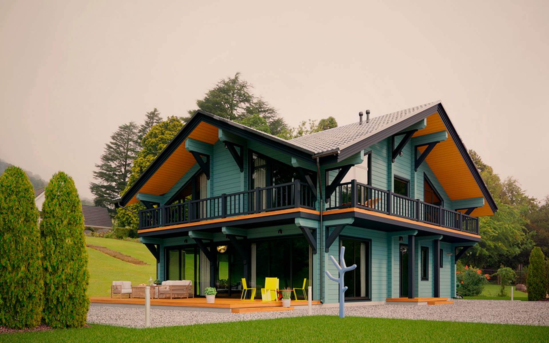 Prefabricated bigger home kit - Silhouette - 2691 ft² / 250 m²