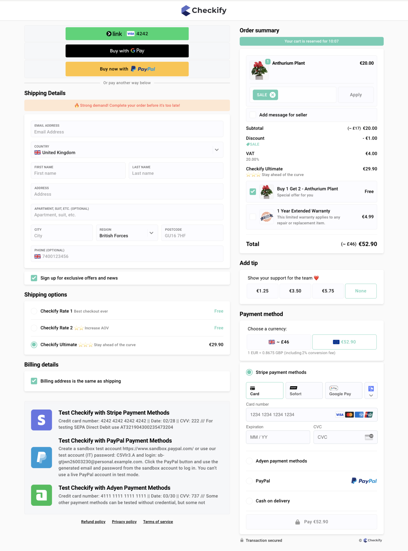 Checkify: The Responsive Shopify Checkout | main
