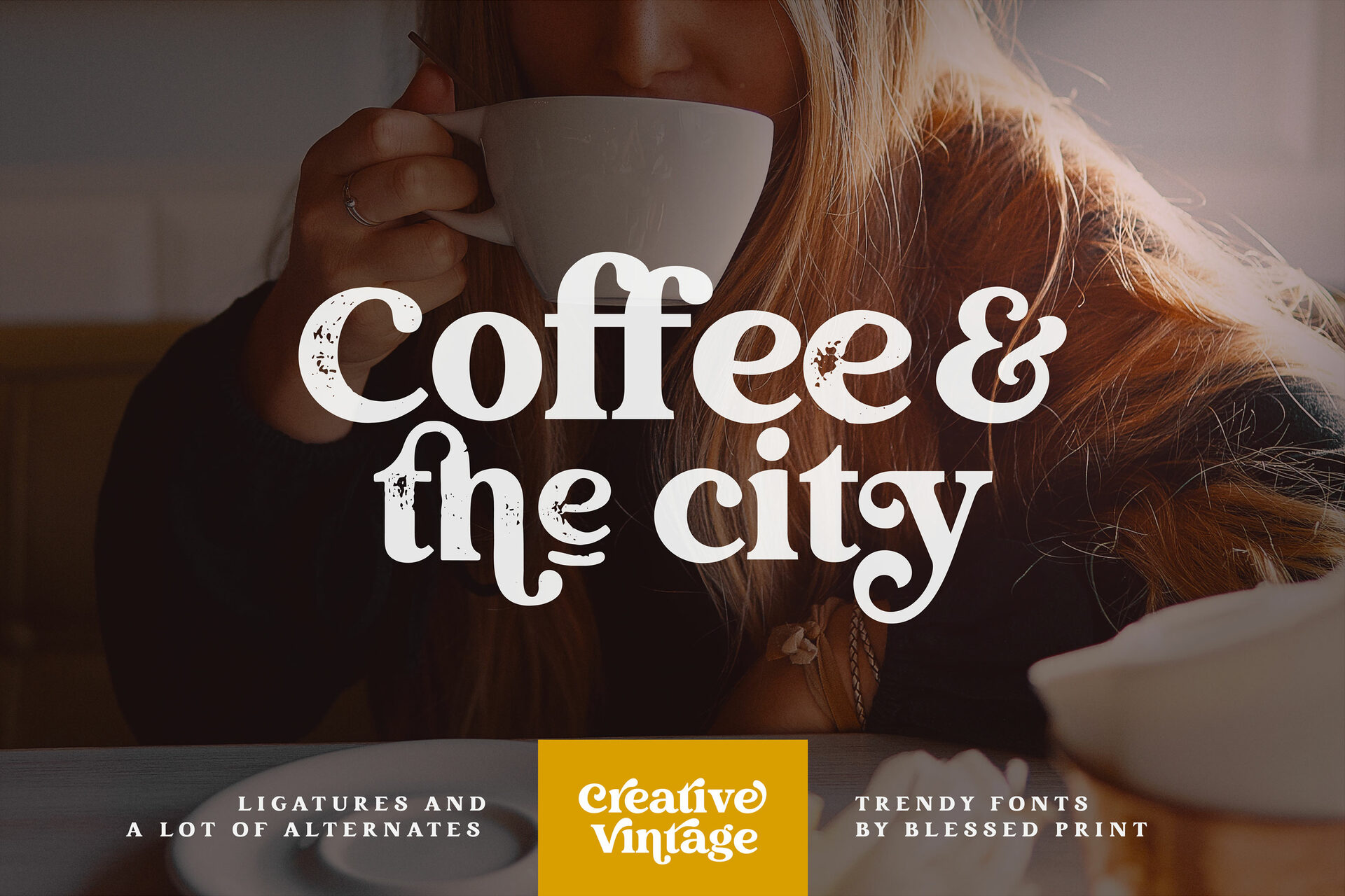 Creative Vintage Font | Serif Fonts - Blessed Print