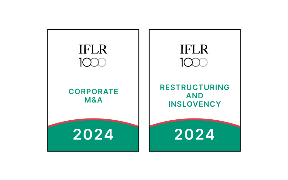 We are awarded by IFLR1000 Rankings for Mergers & Acquisitions and ...
