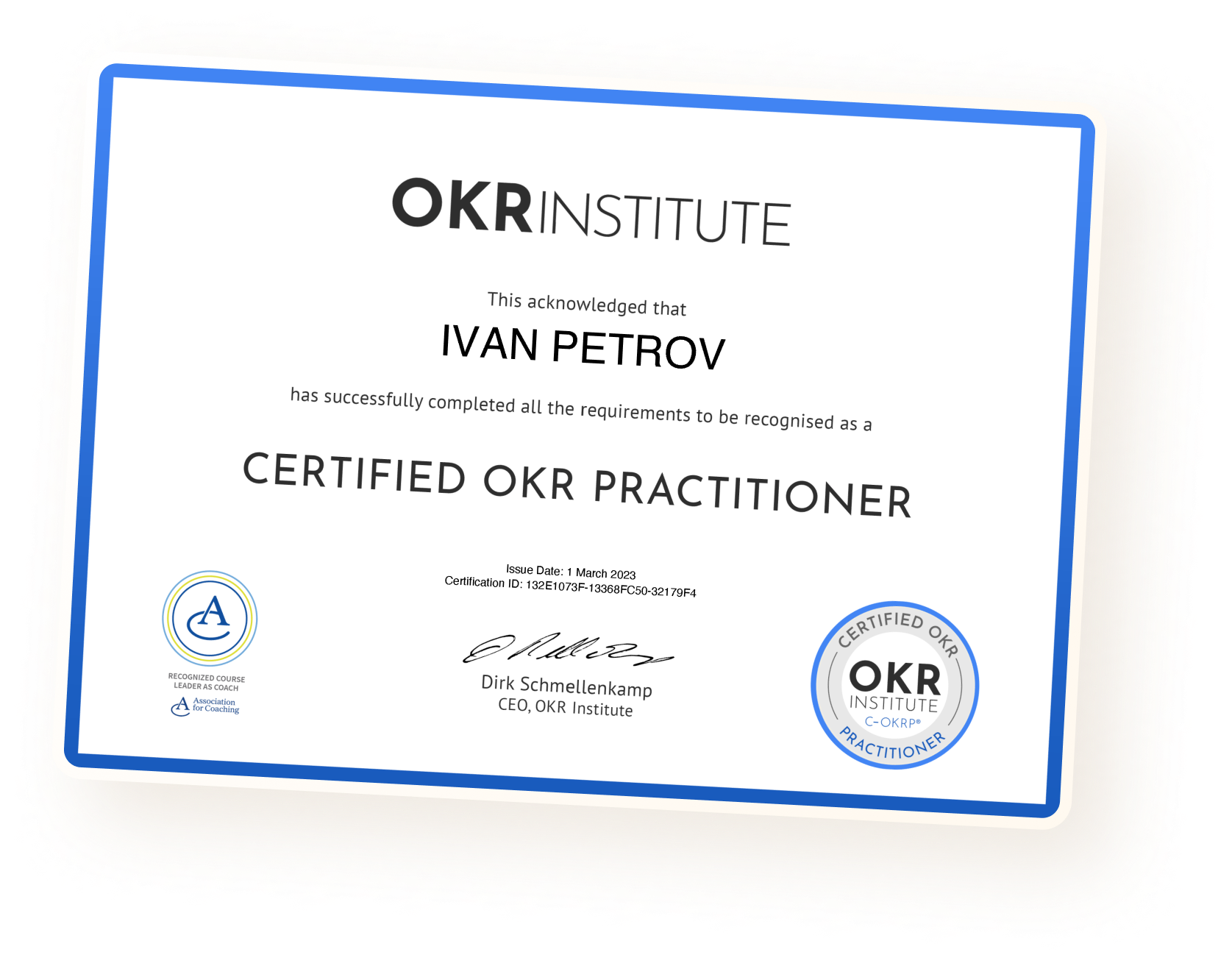 CERTIFIED OKR PRACTITIONER (C-OKRP®)