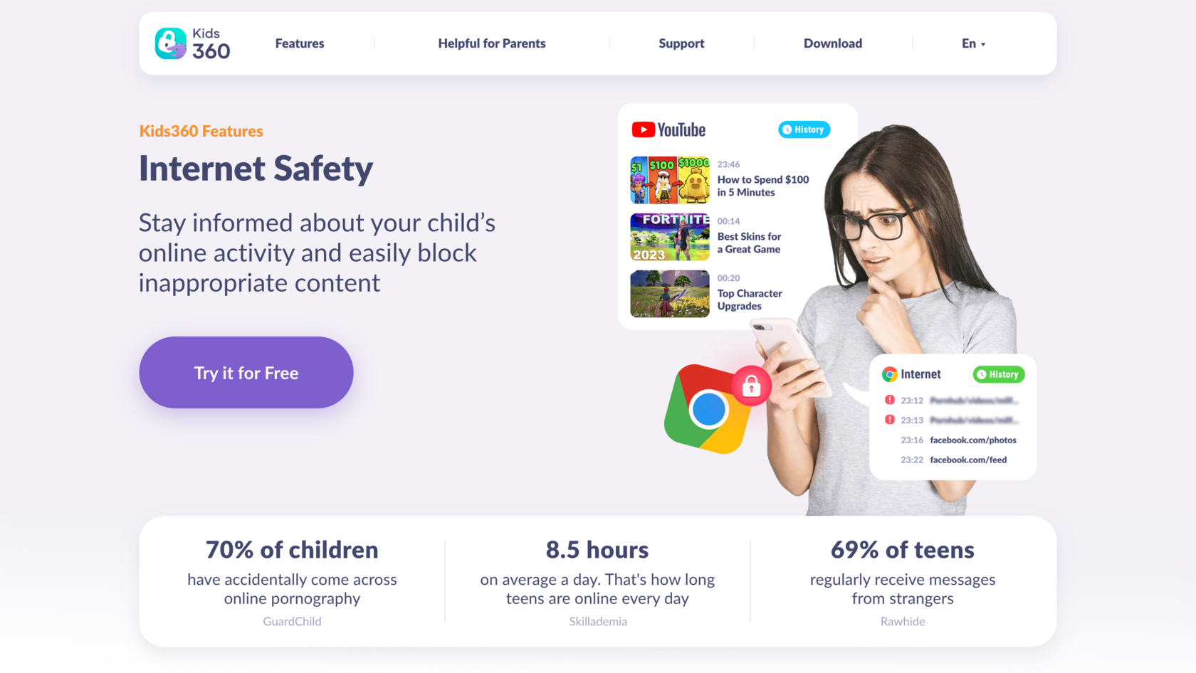 Internet Safety For Parents & Kids — Kids360 App